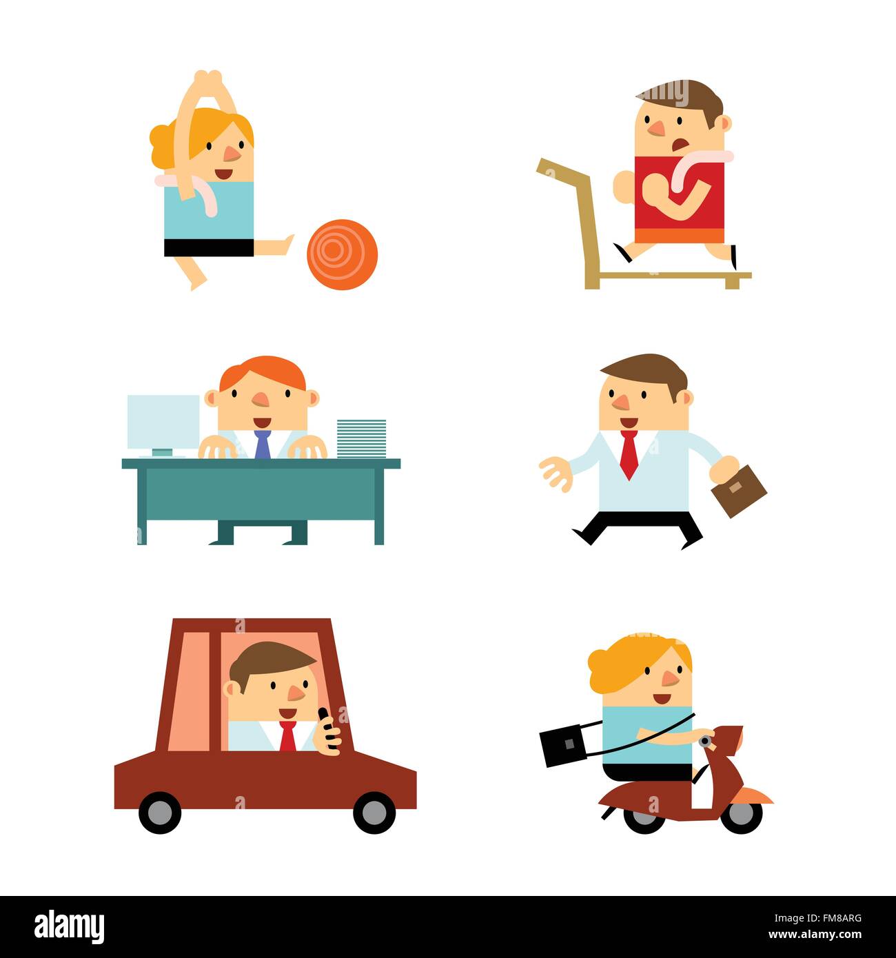 Various office activities Stock Vector Images - Alamy