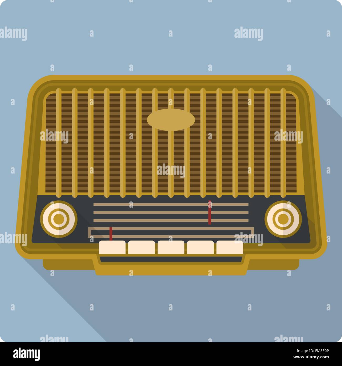 Vintage radio illustration hi-res stock photography and images - Alamy
