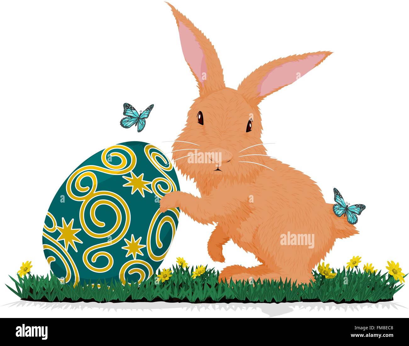 Rabbit hold easter egg Stock Vector Image & Art - Alamy