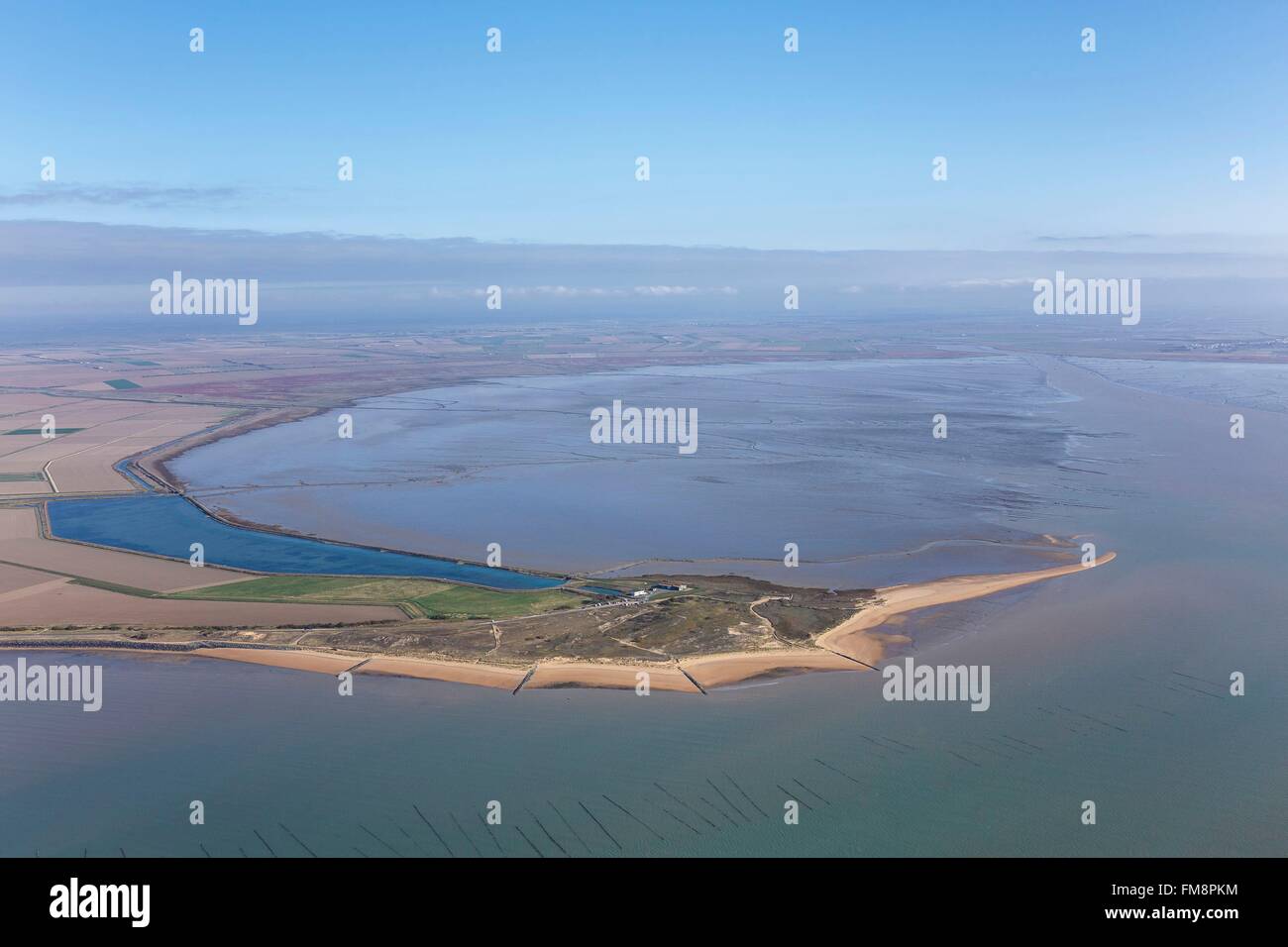 France, Vendee, L'Aiguillon sur Mer, the pointe de l'Aiguillon and the ...