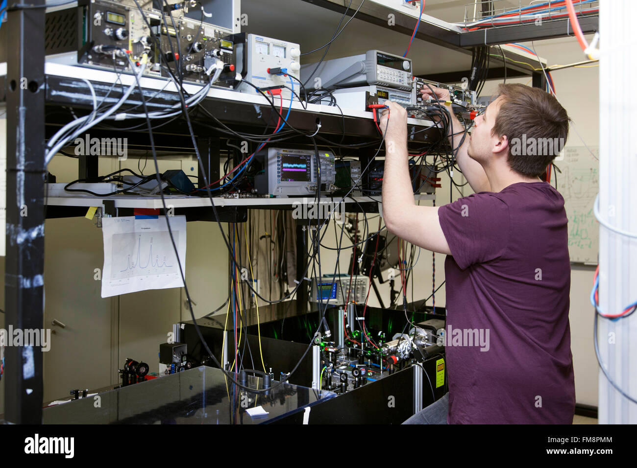 Experimental setup in a laser laboratory at the Institute for ...