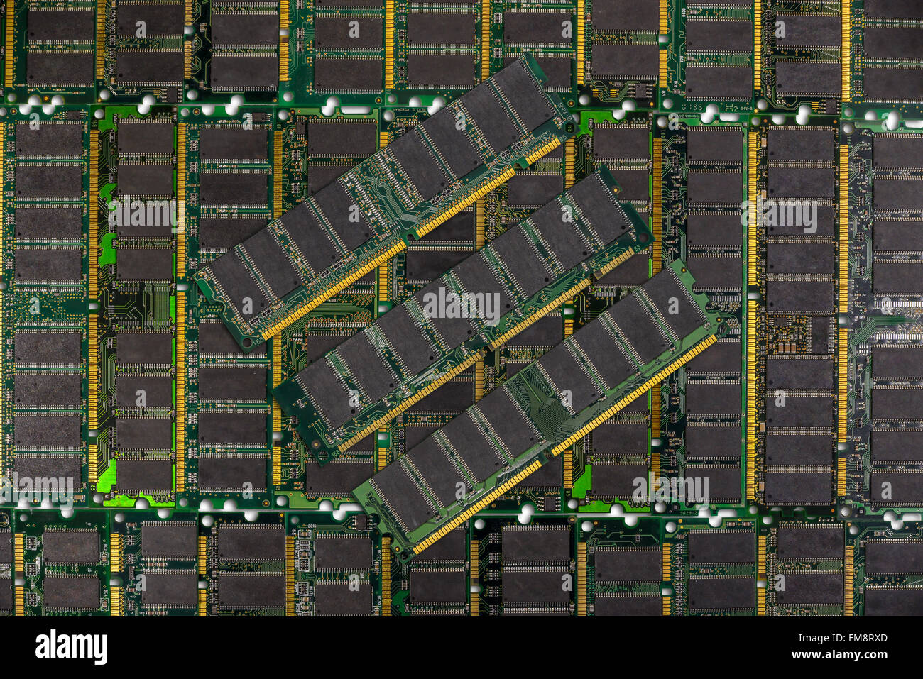 DDR RAM, Computer memory chips modules background Stock Photo - Alamy