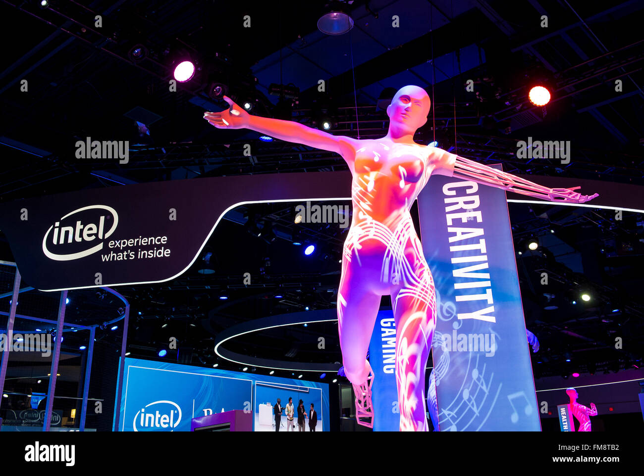 The Intel booth at the CES show in Las Vegas Stock Photo - Alamy