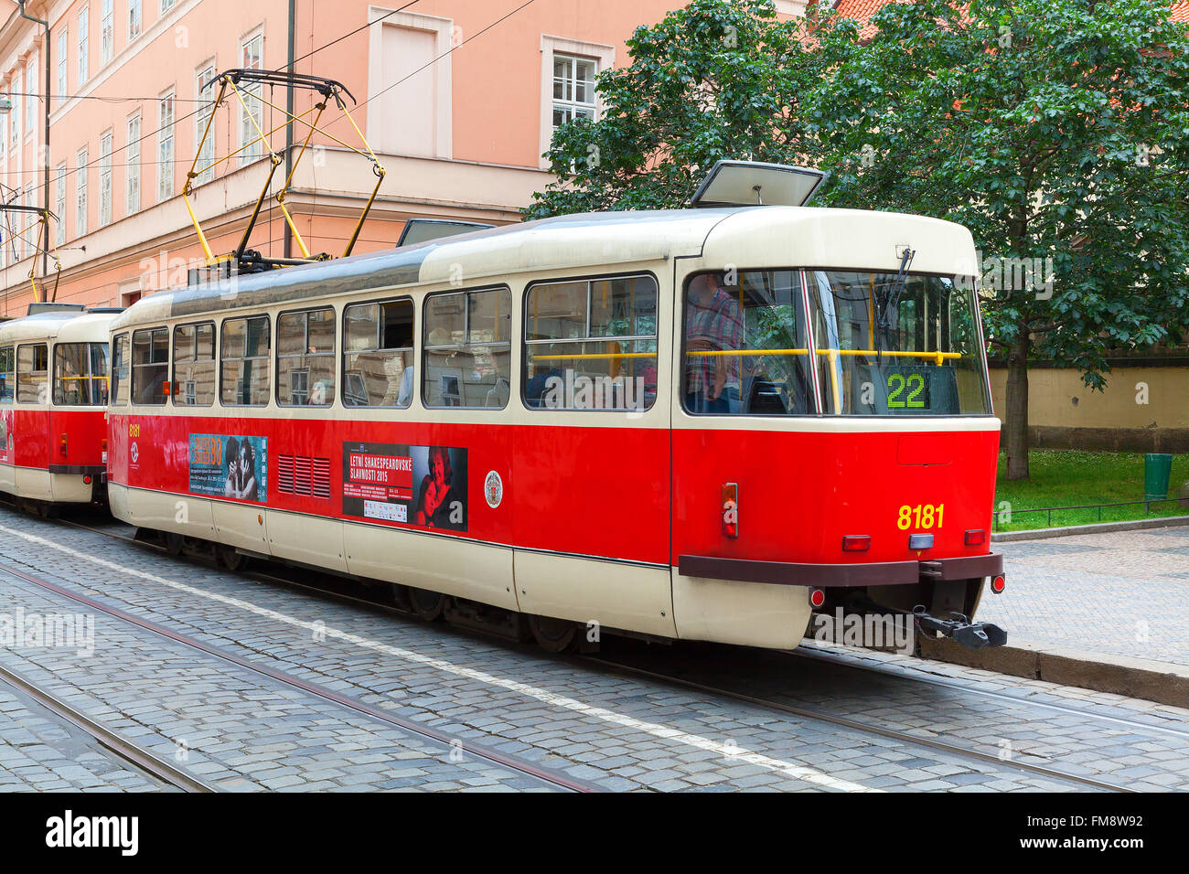The prague tram system hi-res stock photography and images - Alamy