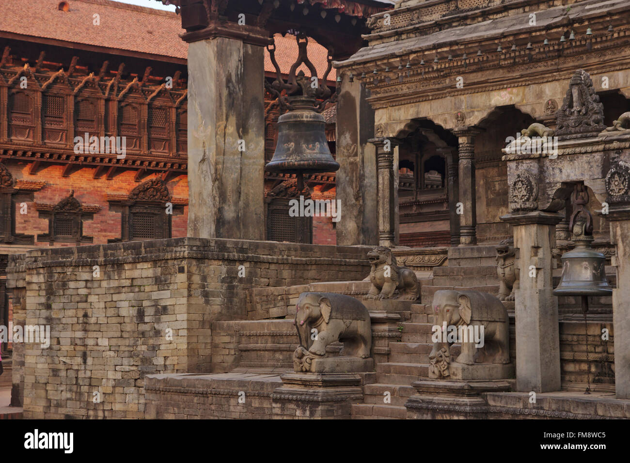 Bhaktapur, detail of Vatsala Durga Temple, Taleju Bell and 55 Window ...