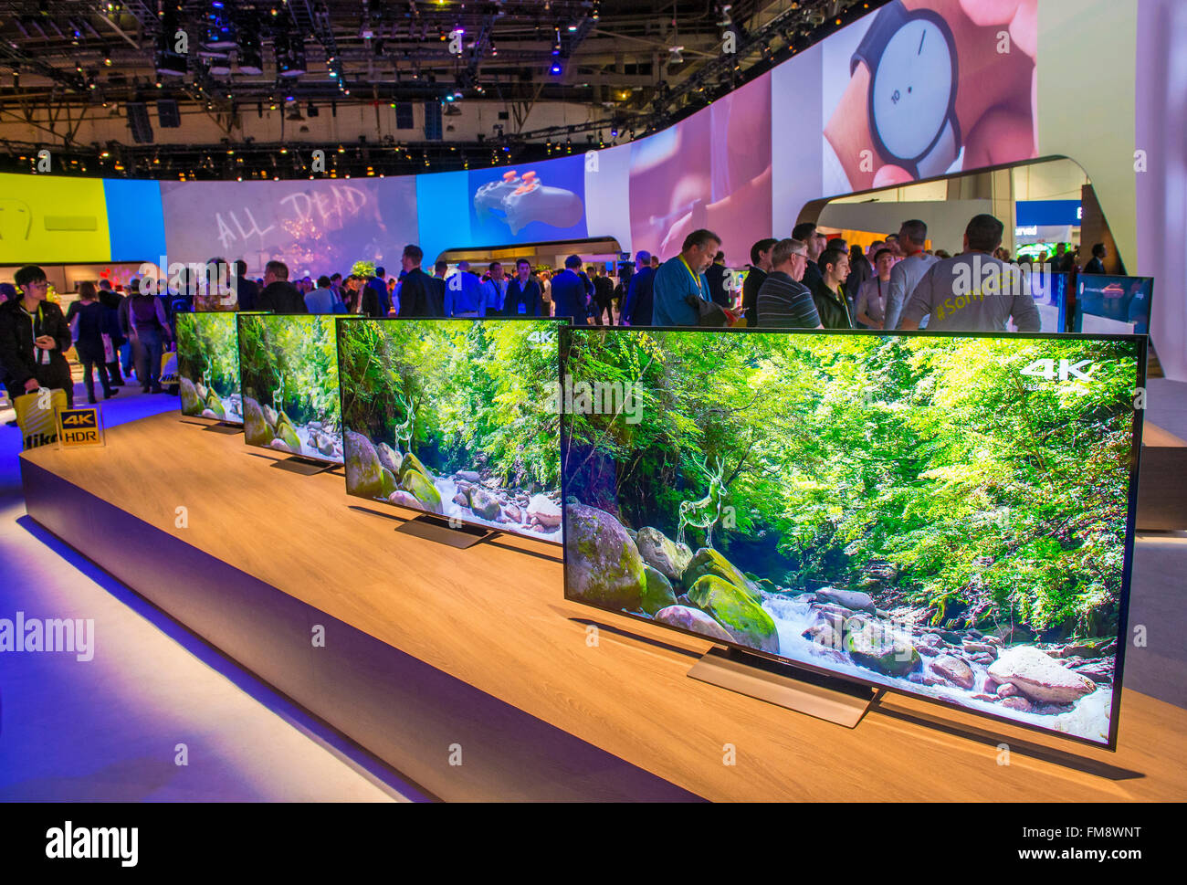 The Sony booth at the CES show in Las Vegas Stock Photo - Alamy