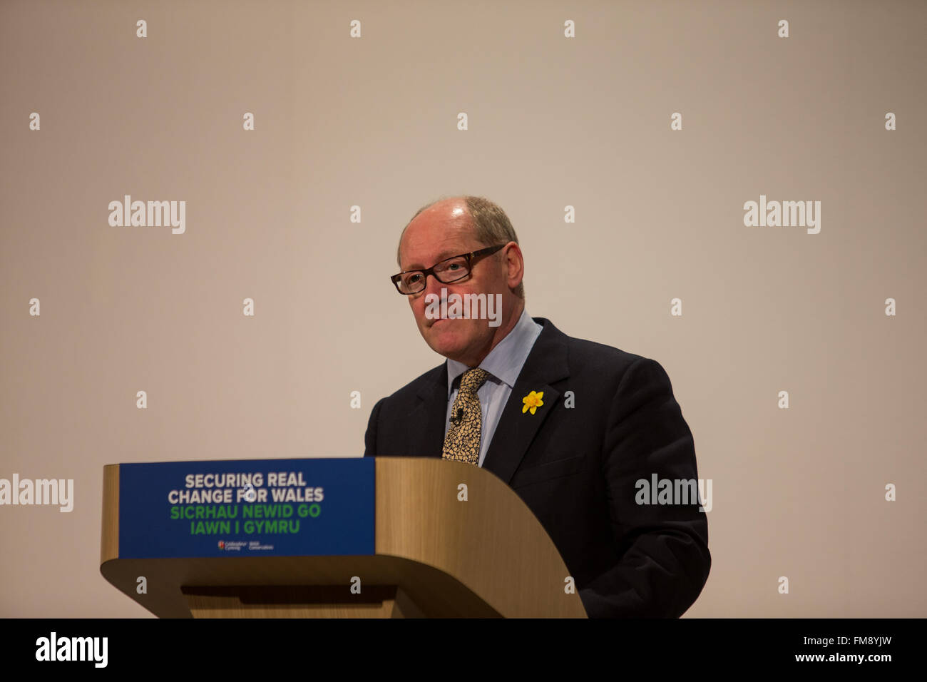Llangollen, Wales. 11th March, 2016. Jonathan Evans talking at the 2016 ...