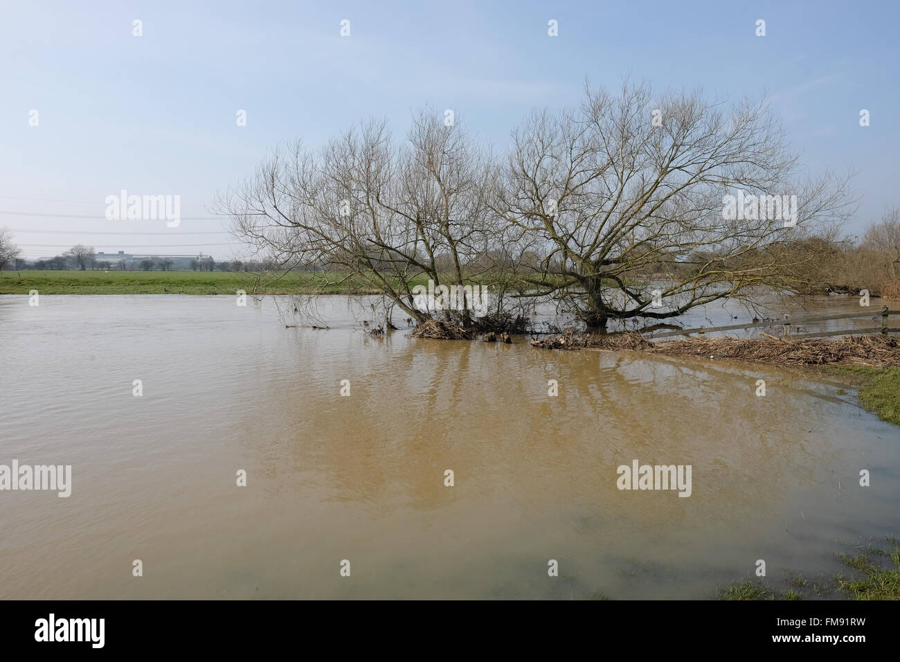 Flooding on the river soar after recent heavy rain Stock Photo - Alamy