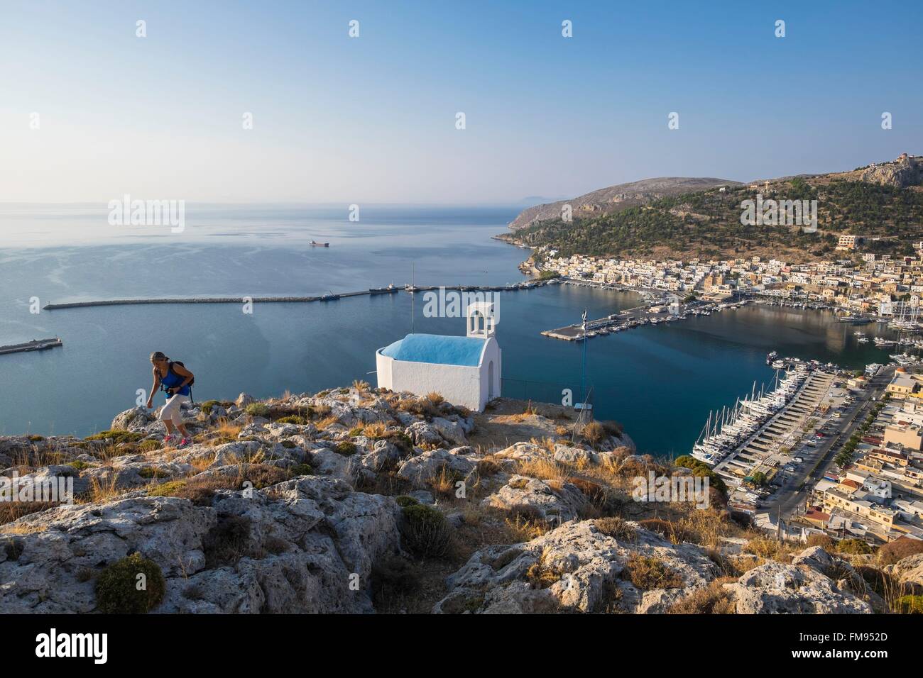 Greece, Dodecanese archipelago, Kalymnos island, Pothia is the bigest ...
