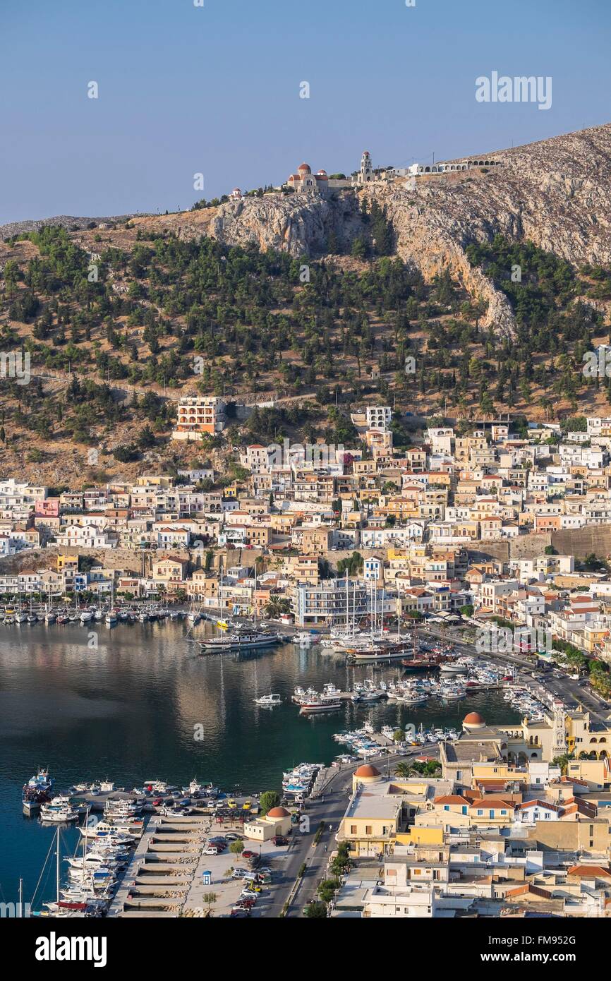 Greece, Dodecanese archipelago, Kalymnos island, Pothia is the bigest ...