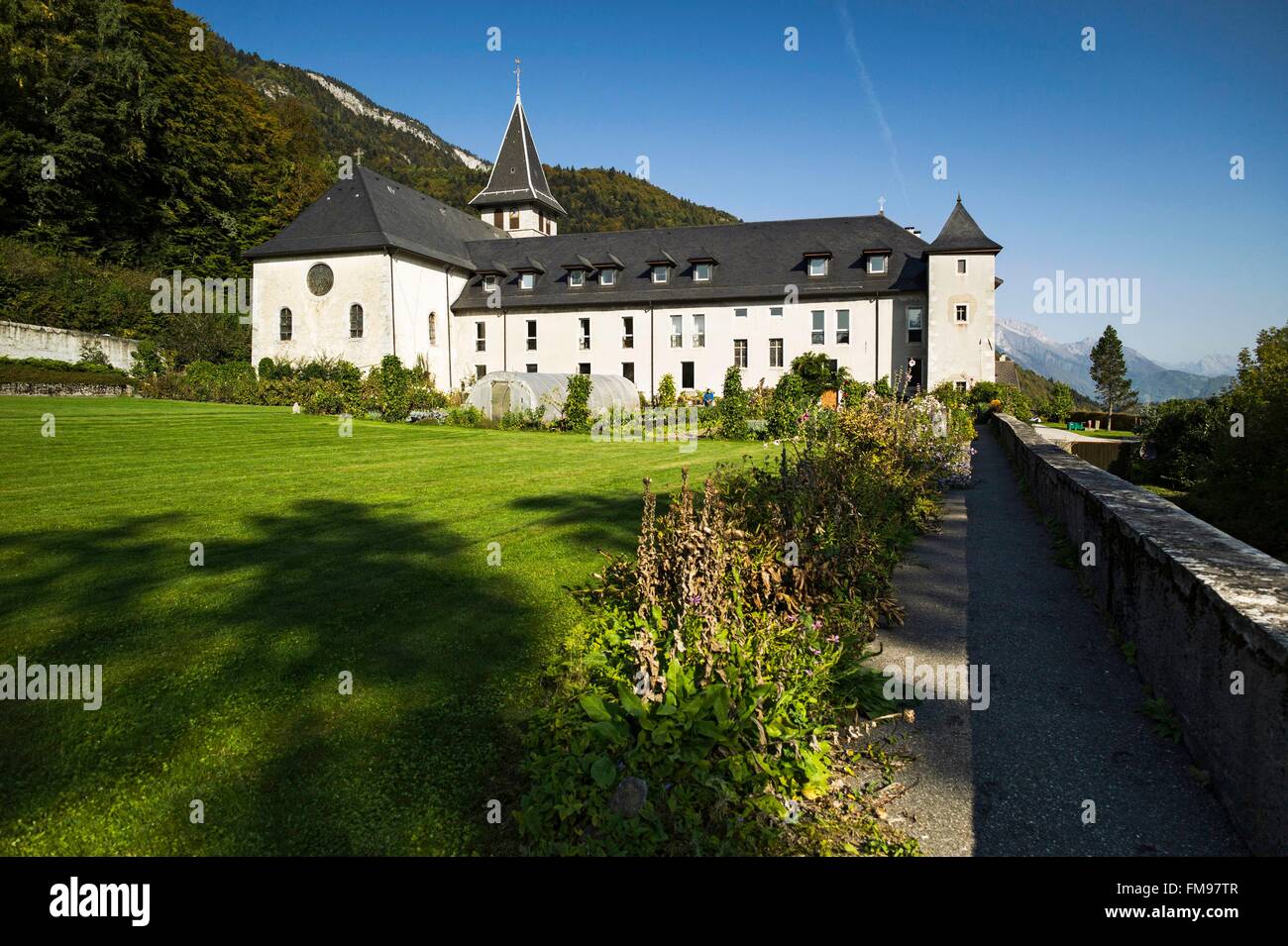France, Savoie, Plancherine, Bauges mountain range, cistercian ...