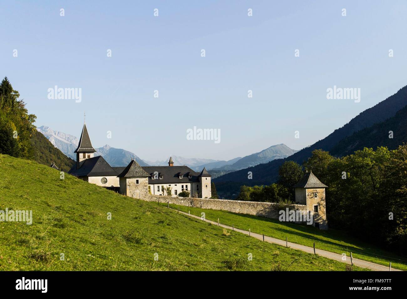 France, Savoie, Plancherine, Bauges mountain range, cistercian ...