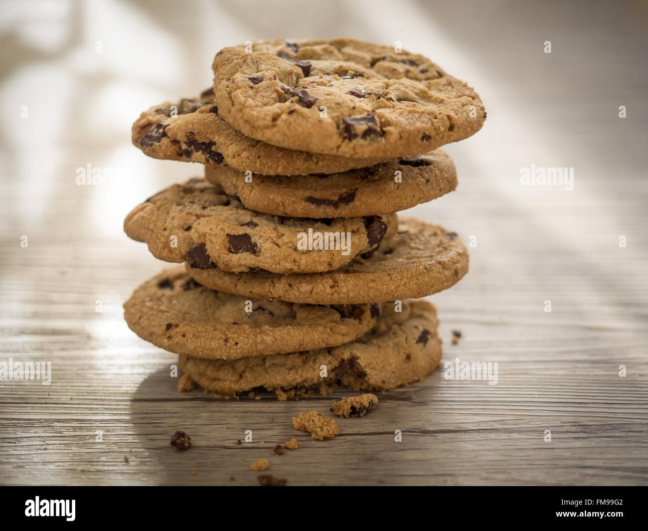 a tower with biscuits Stock Photo - Alamy
