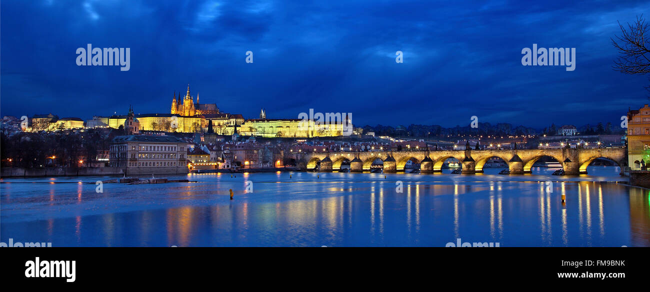 Charles bridge golden hour hi-res stock photography and images - Alamy