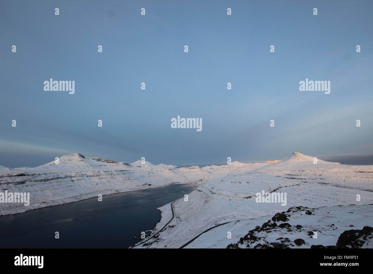 The nature of the Faroe Islands on a winter day in the north Atlantic ...