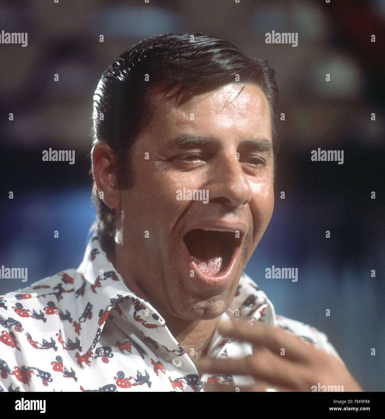 The US comedian, actor and entertainer Jerry Lewis at rehearsals for a ...