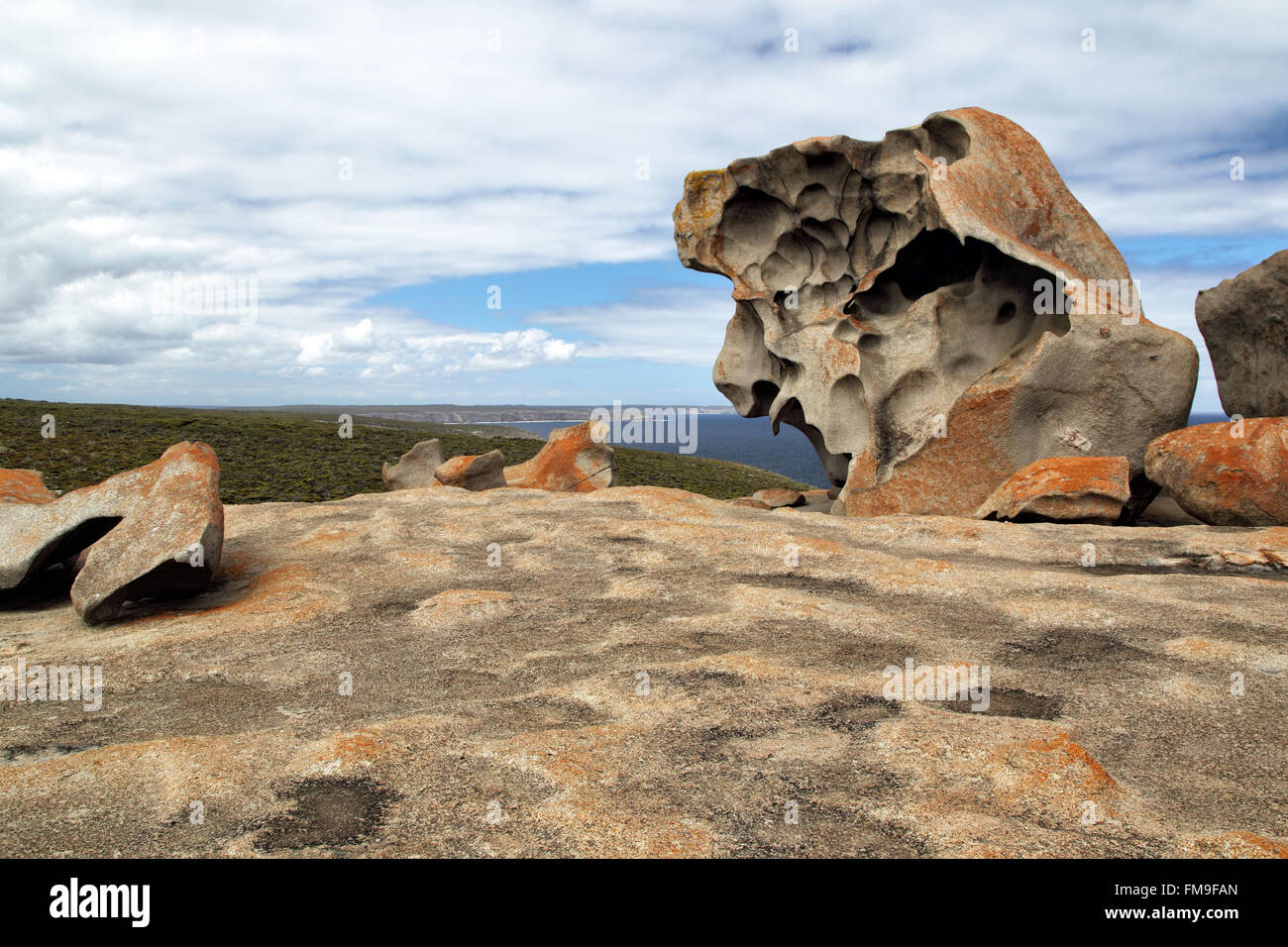 The Remarkable Rocks, a natural rock formation, in the Flinders Chase ...