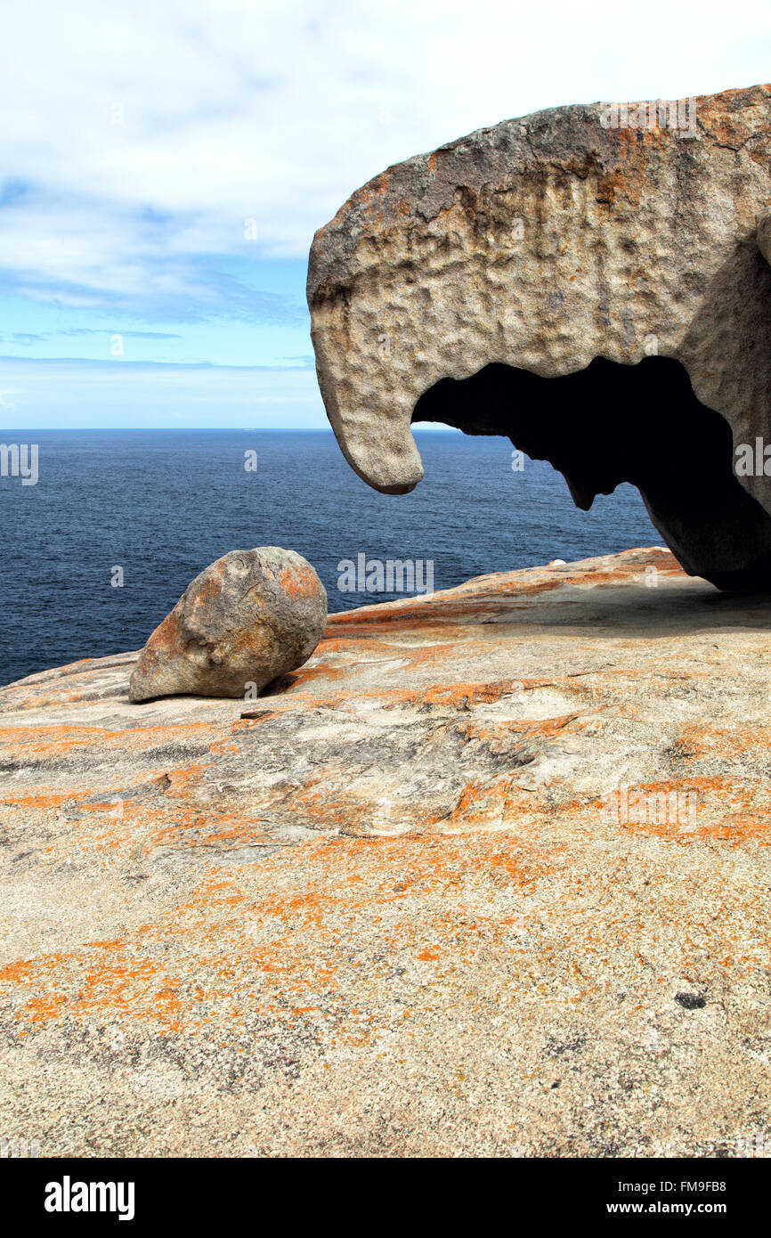 The Remarkable Rocks, a natural rock formation, in the Flinders Chase ...