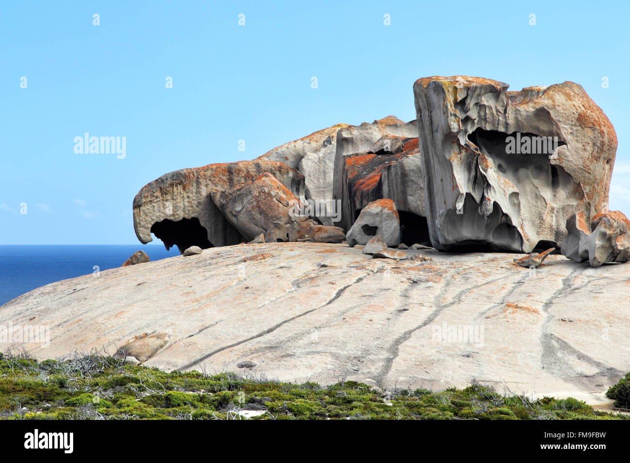 The Remarkable Rocks, a natural rock formation, in the Flinders Chase ...