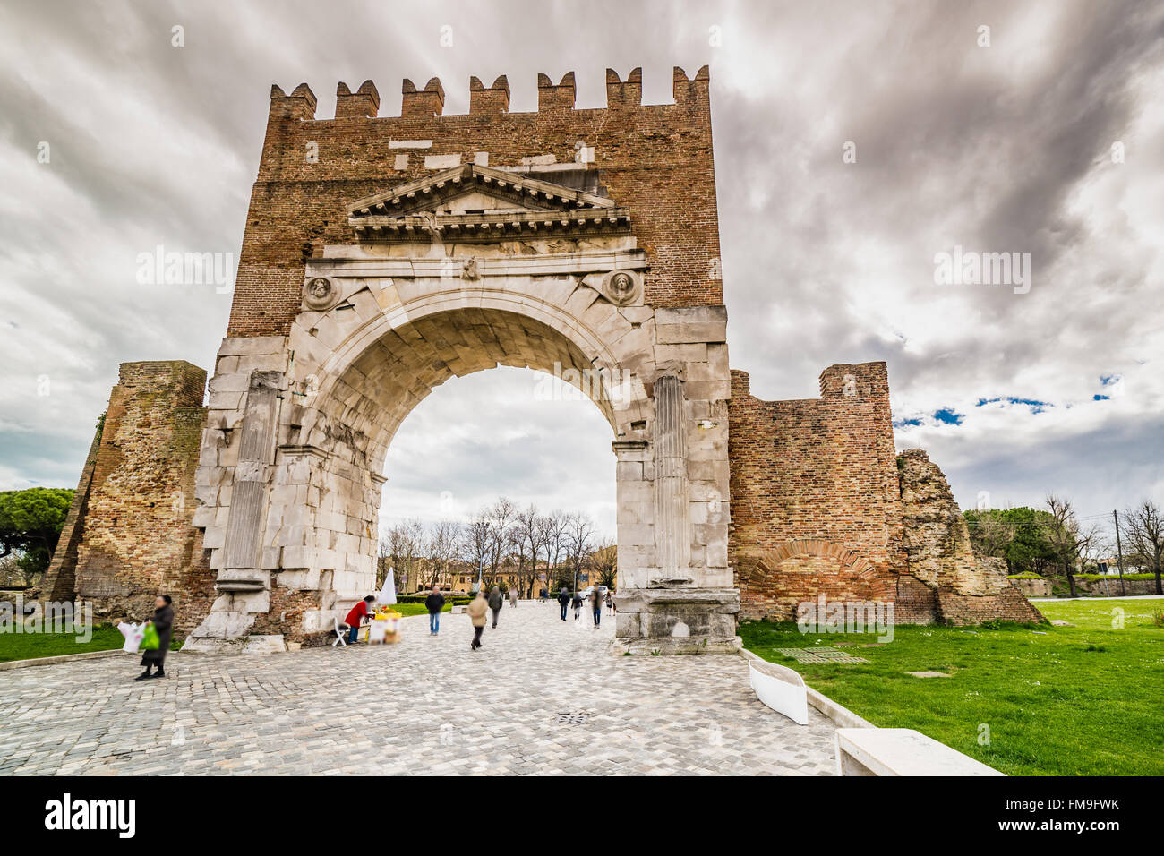 Arch of Augustus, the most ancient roman arch Stock Photo - Alamy