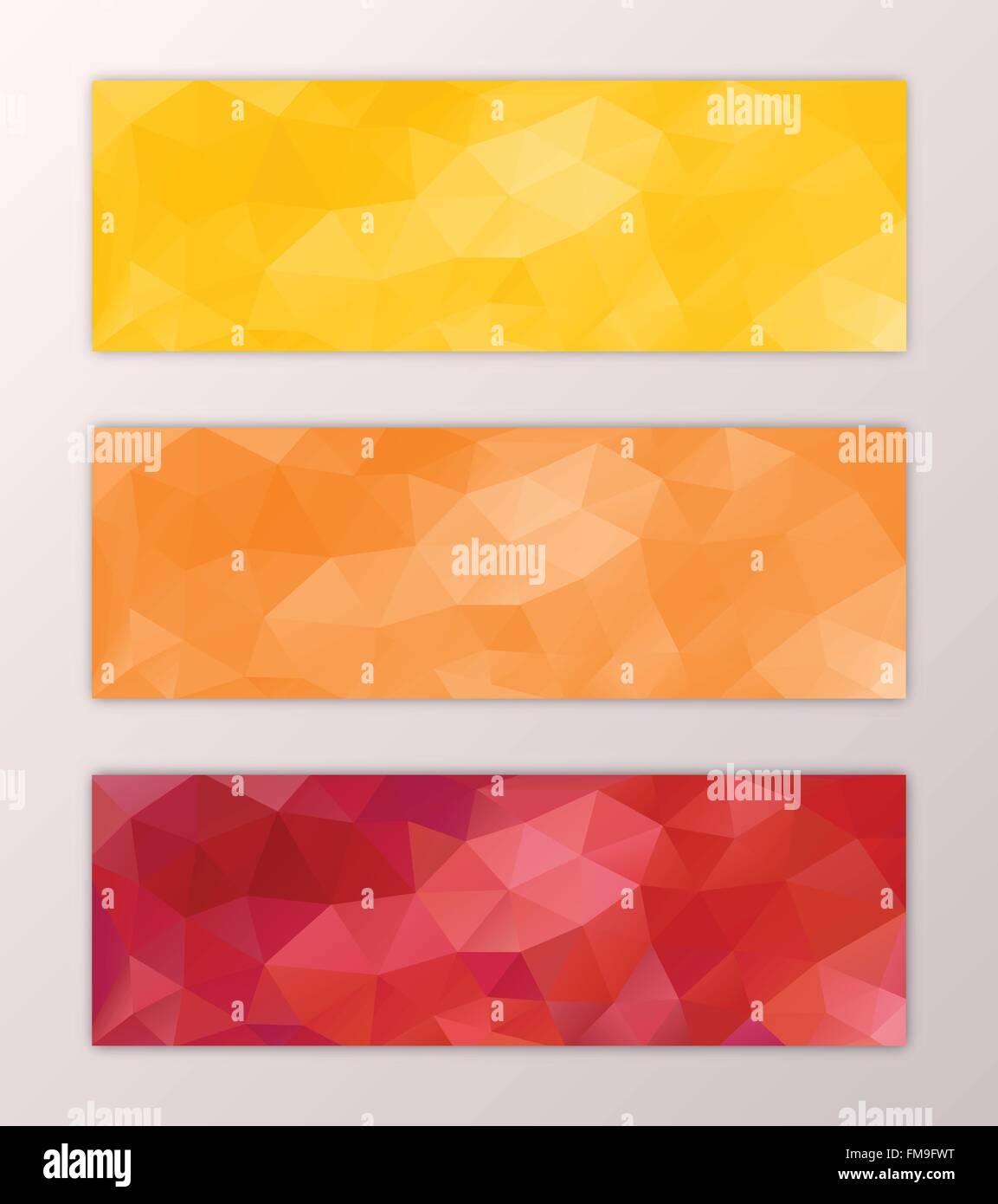 Website banner template set abstract triangle polygon background ...