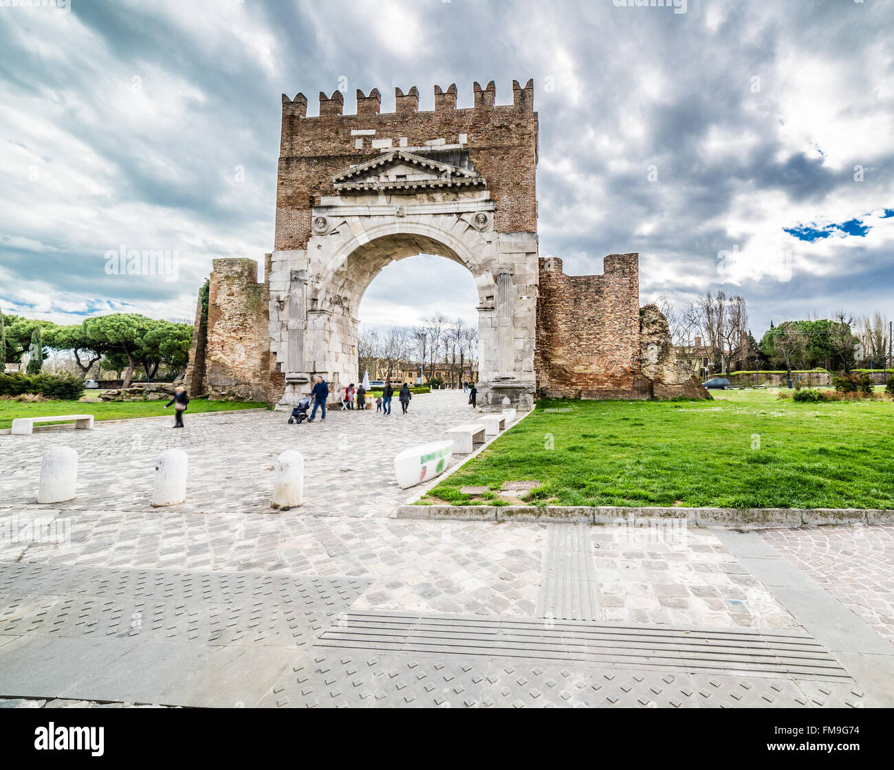 Arch of Augustus, the most ancient roman arch, entrance to the city of ...