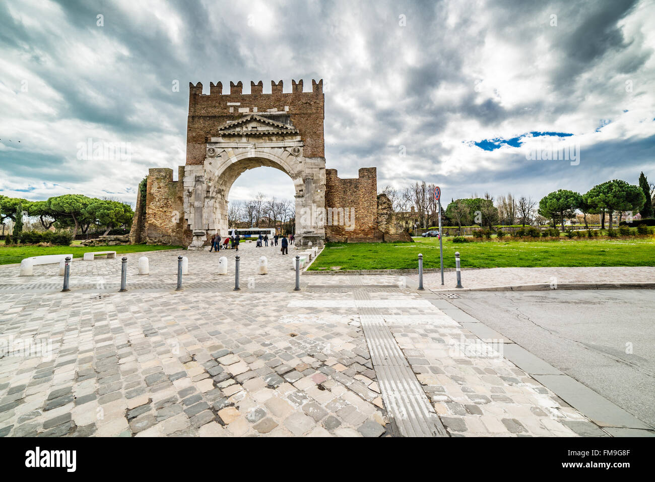 Arch of Augustus, the most ancient roman arch, entrance to the city of ...