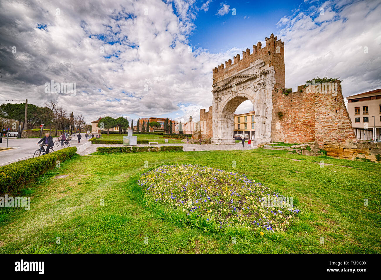 Arch of Augustus, the most ancient roman arch Stock Photo - Alamy