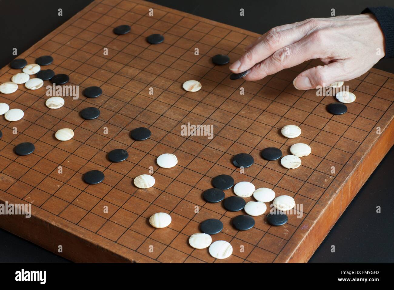 With an old japanese board Stock Photo - Alamy