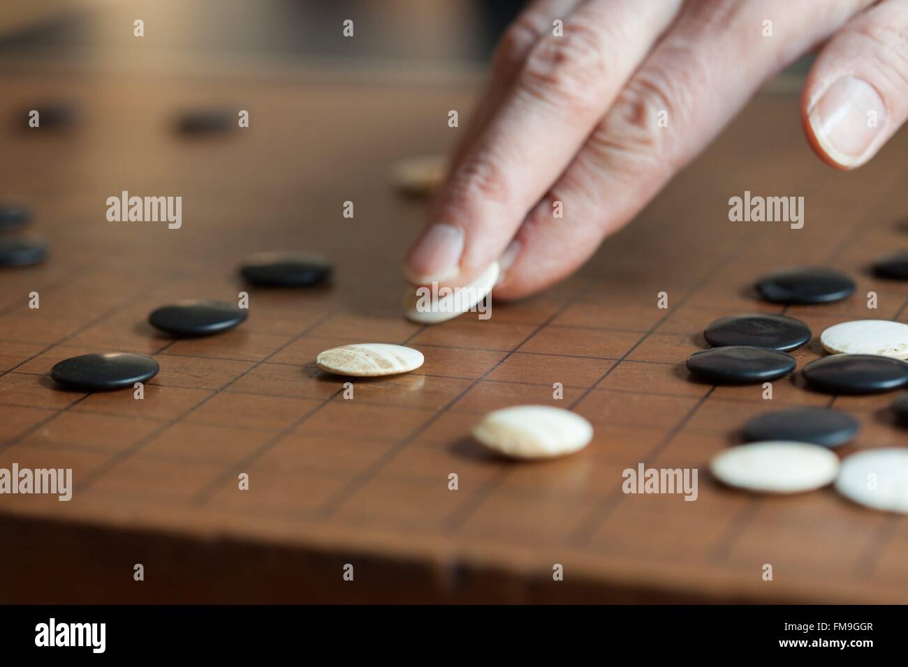 With an old japanese board Stock Photo - Alamy