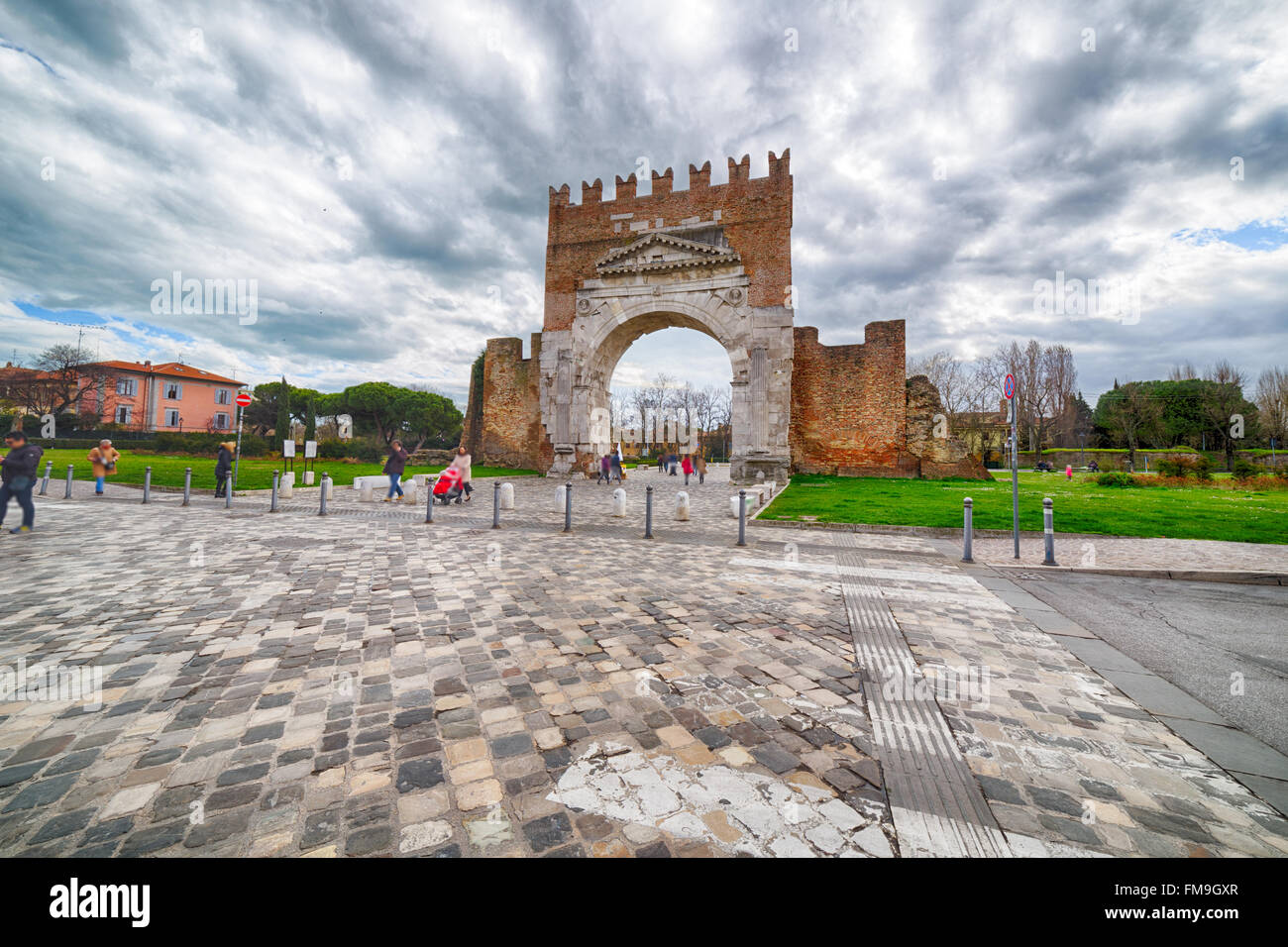 Arch of Augustus, the most ancient roman arch Stock Photo - Alamy