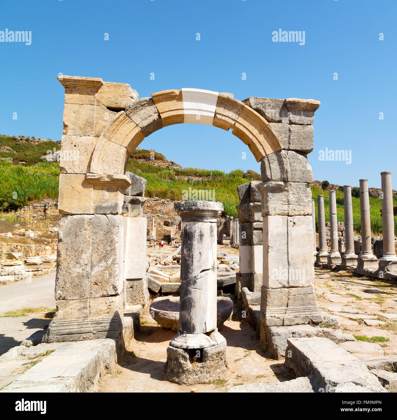 old construction in asia turkey the column and the roman temple Stock ...