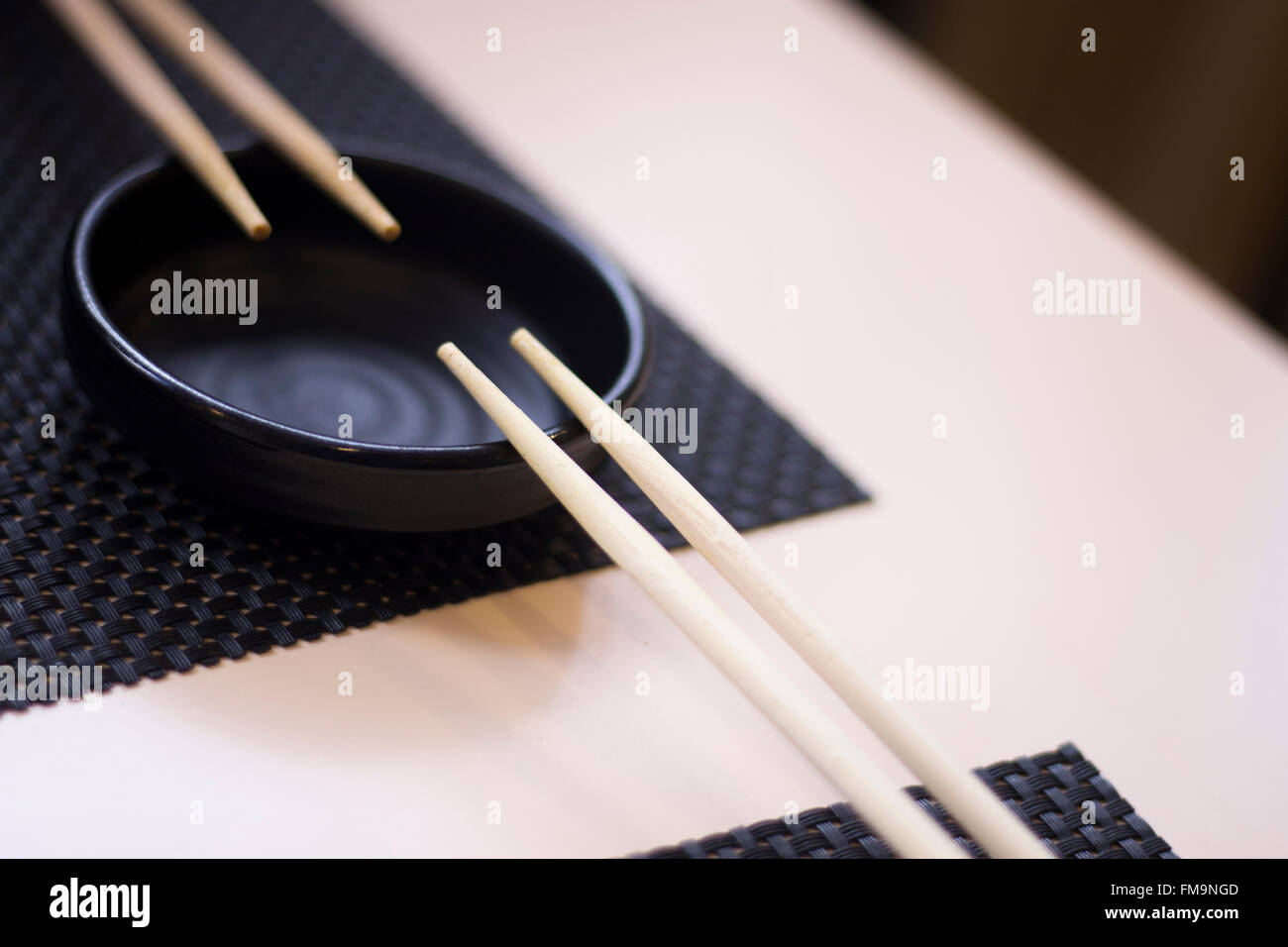 Traditional Japanese wooden oriental chopsticks used to eat Asian and ...