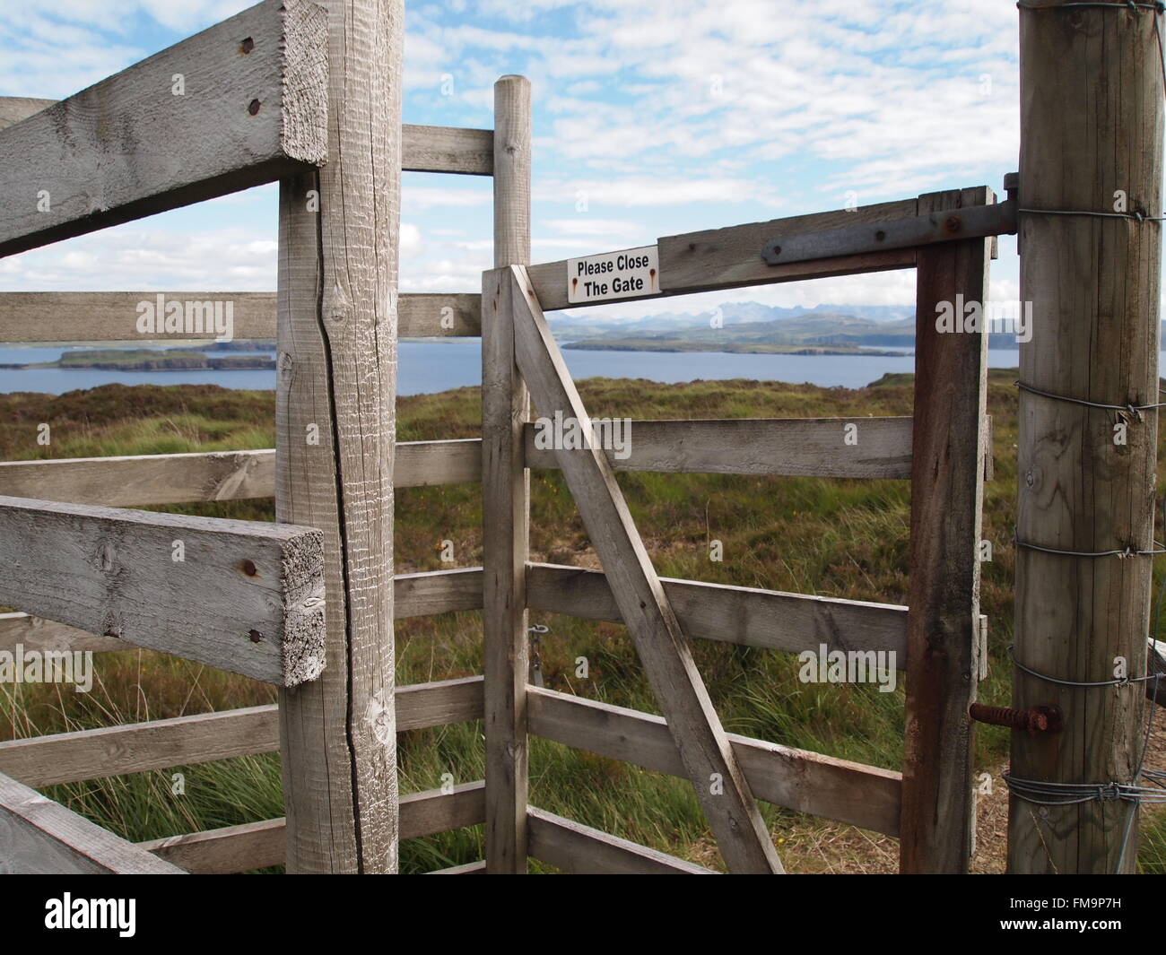 Fence In Scottish Highlands Stock Photo - Alamy