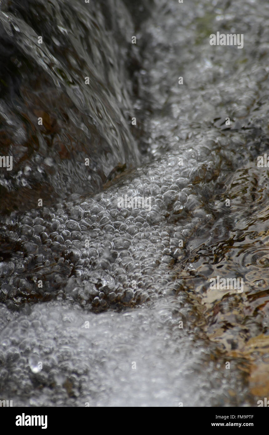 Bubbles at Waterfall Stock Photo - Alamy