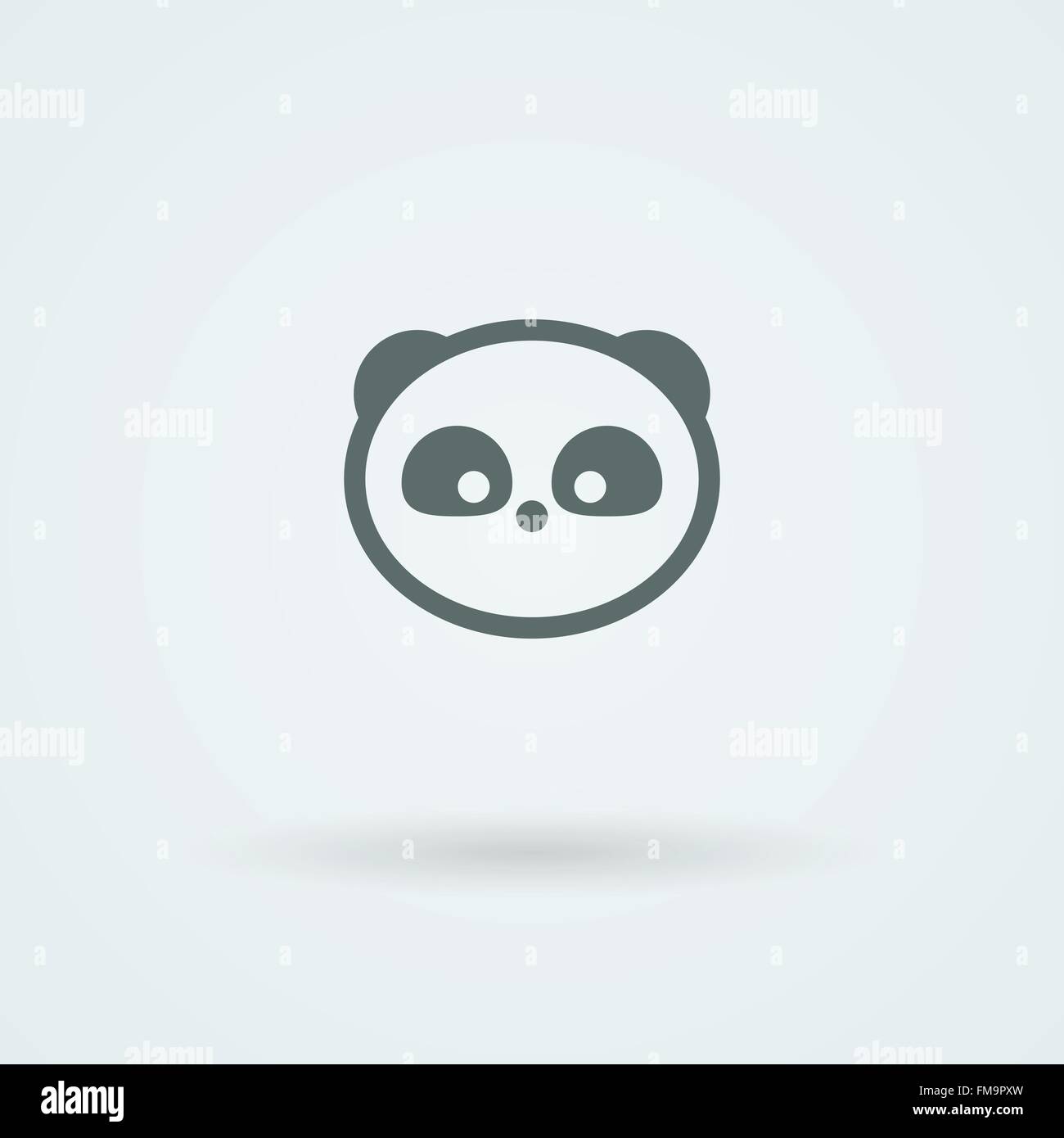 Simple minimalist icon with a muzzle of panda Stock Vector Image & Art ...