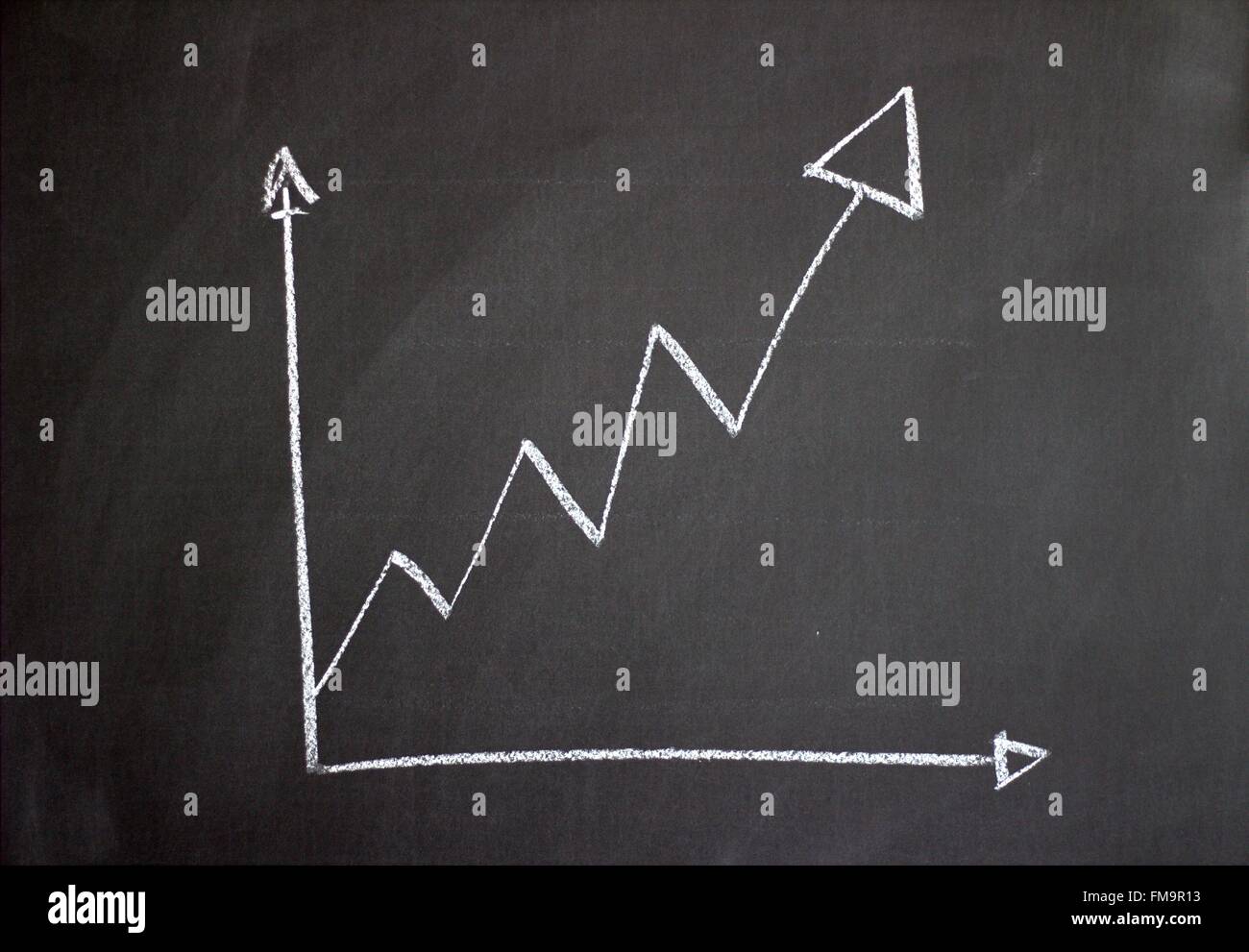 Studying the science of mathematics and economics on a blackboard Stock ...