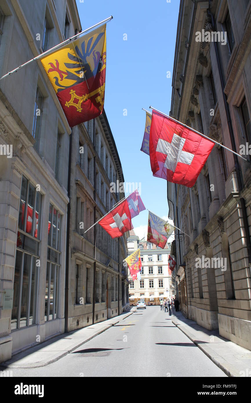 Geneva flags hi-res stock photography and images - Alamy