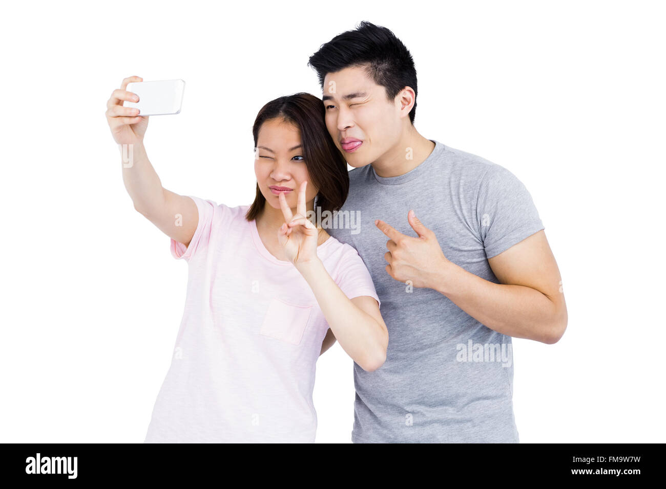 Young photographing on phone Cut Out Stock Images & Pictures - Alamy