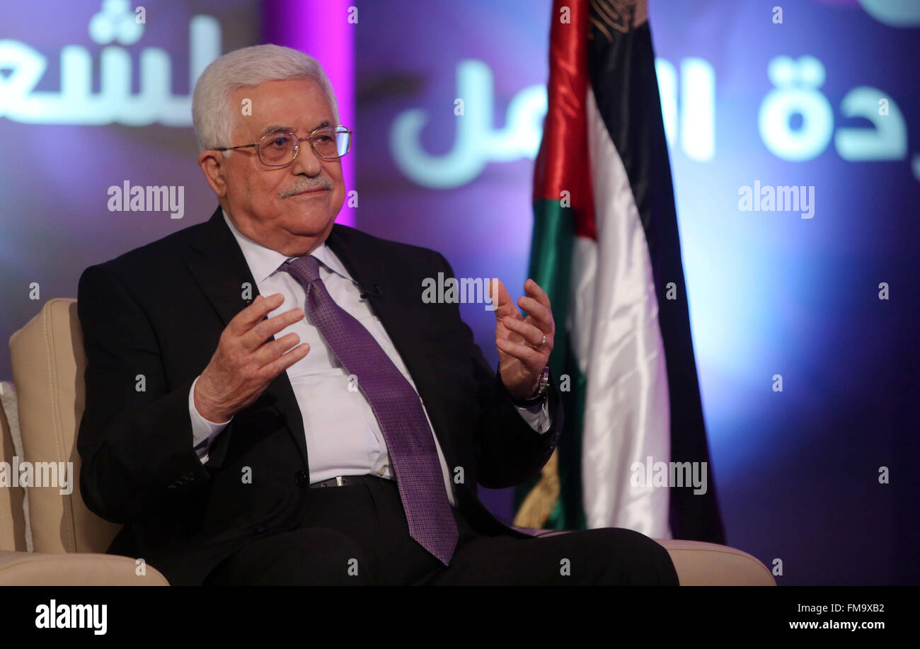 Ramallah, West Bank, Palestinian Territory. 11th Mar, 2016. Palestinian ...