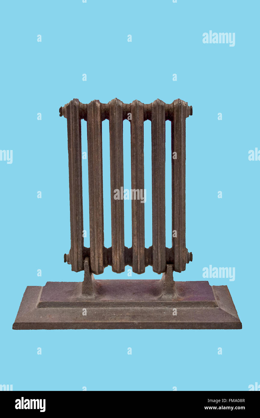 miniature model of a radiator on a white background Stock Photo - Alamy