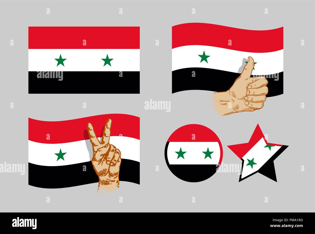 Syria flag icons set. vector illustration Stock Vector Image & Art - Alamy