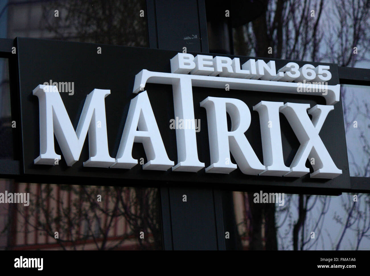 das Logo des Clubs "Matrix", Berlin-Friedrichshain Stock Photo - Alamy