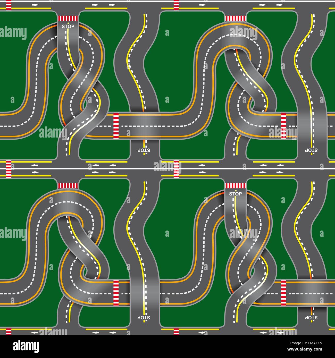 Road map Stock Vector Images - Alamy