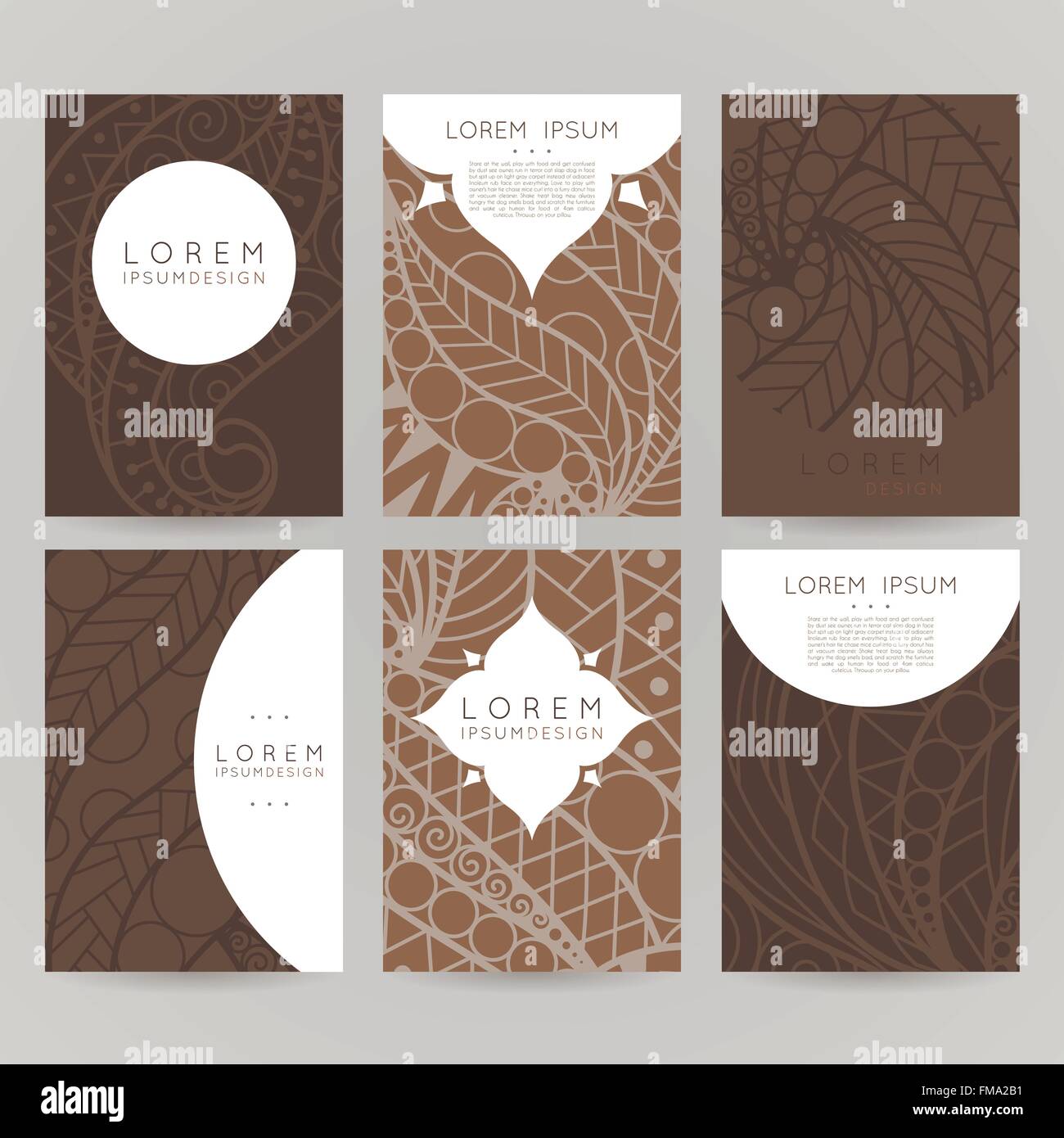 Set of vector design templates. Brochures in random colorful style ...