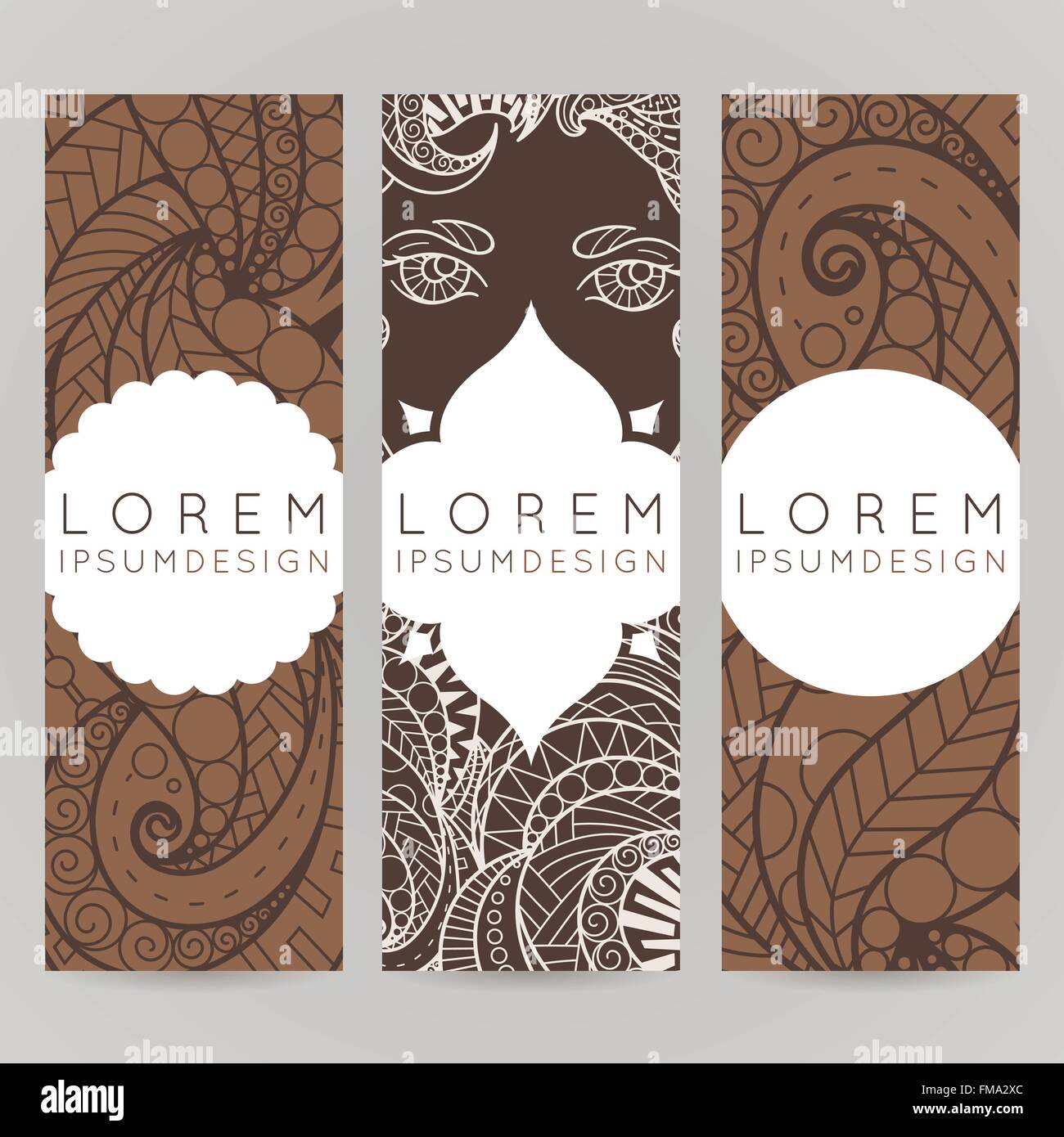 Set of vector design templates. Brochures in random colorful style ...
