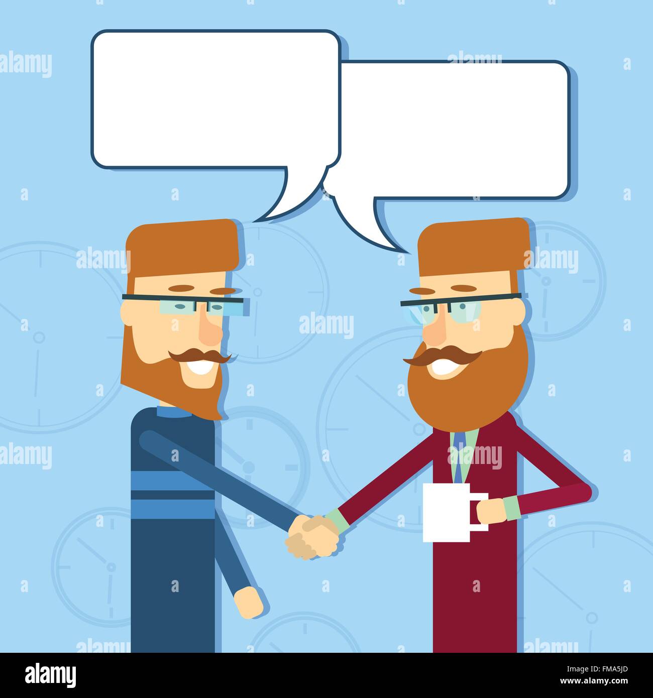 Business casual handshake Stock Vector Images - Alamy