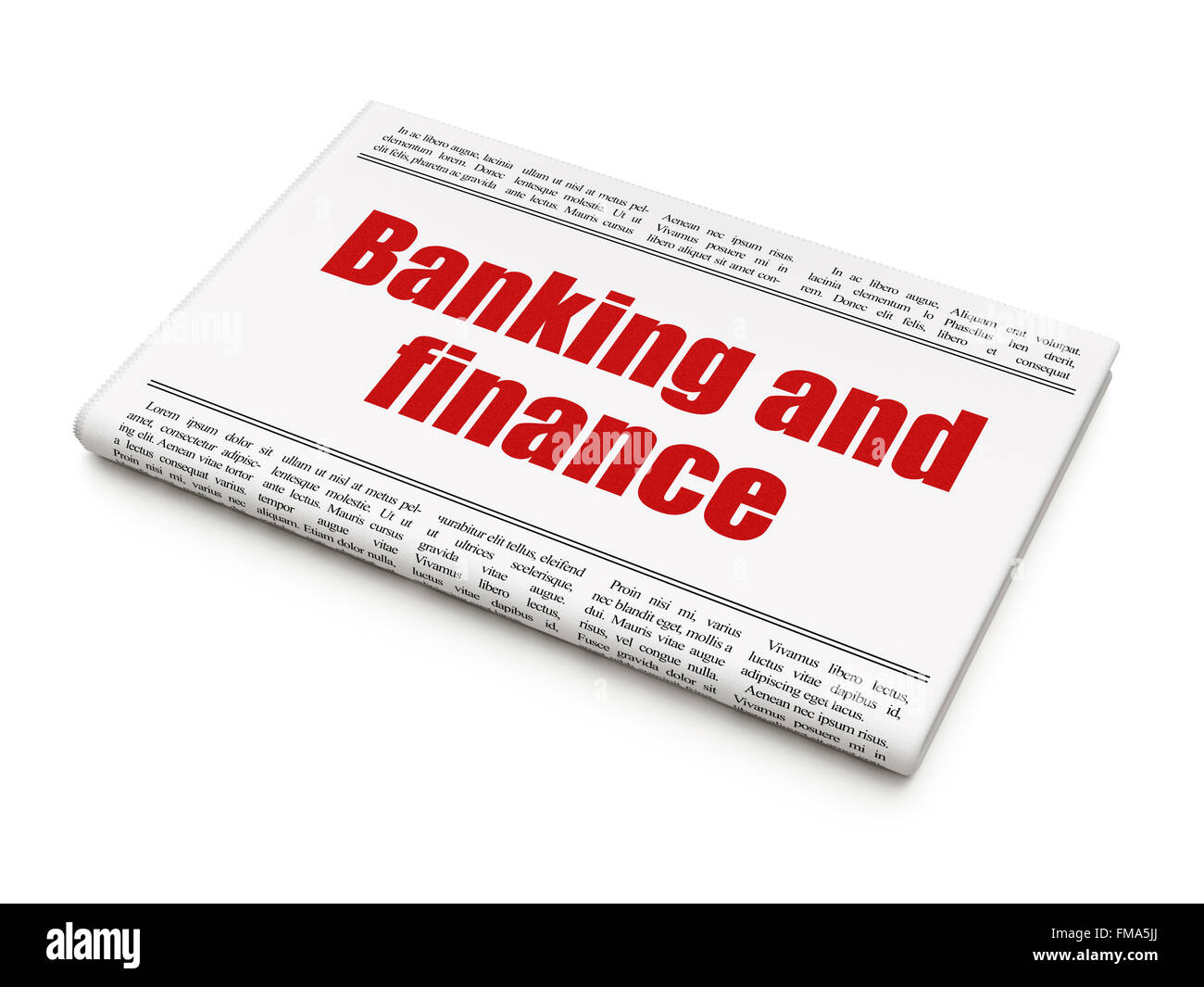 Money concept: newspaper headline Banking And Finance Stock Photo - Alamy