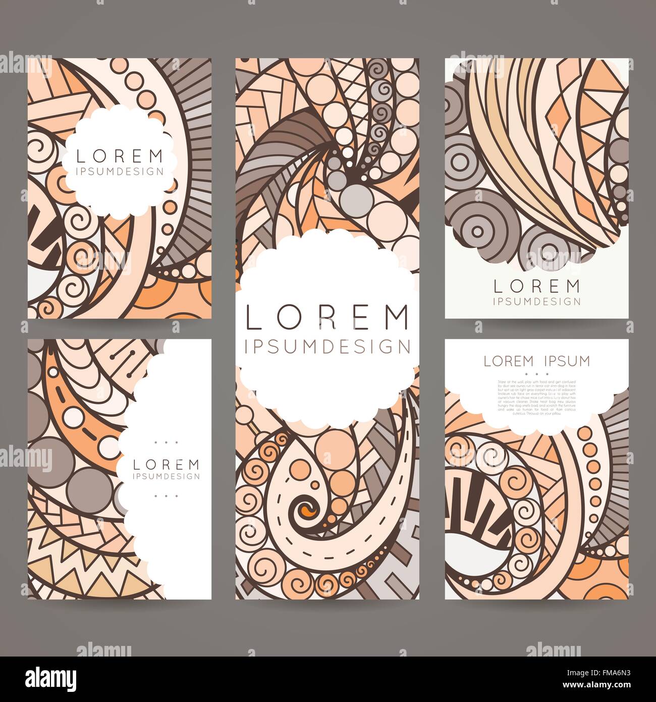 Set of vector design templates. Brochures in random colorful style ...