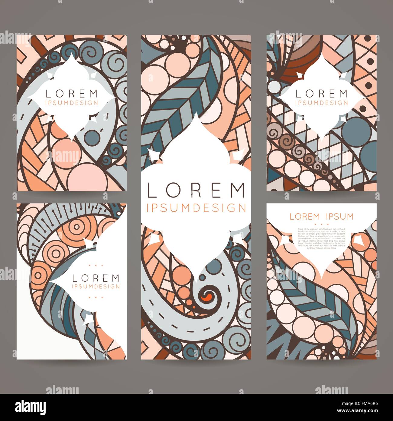 Set of vector design templates. Brochures in random colorful style ...